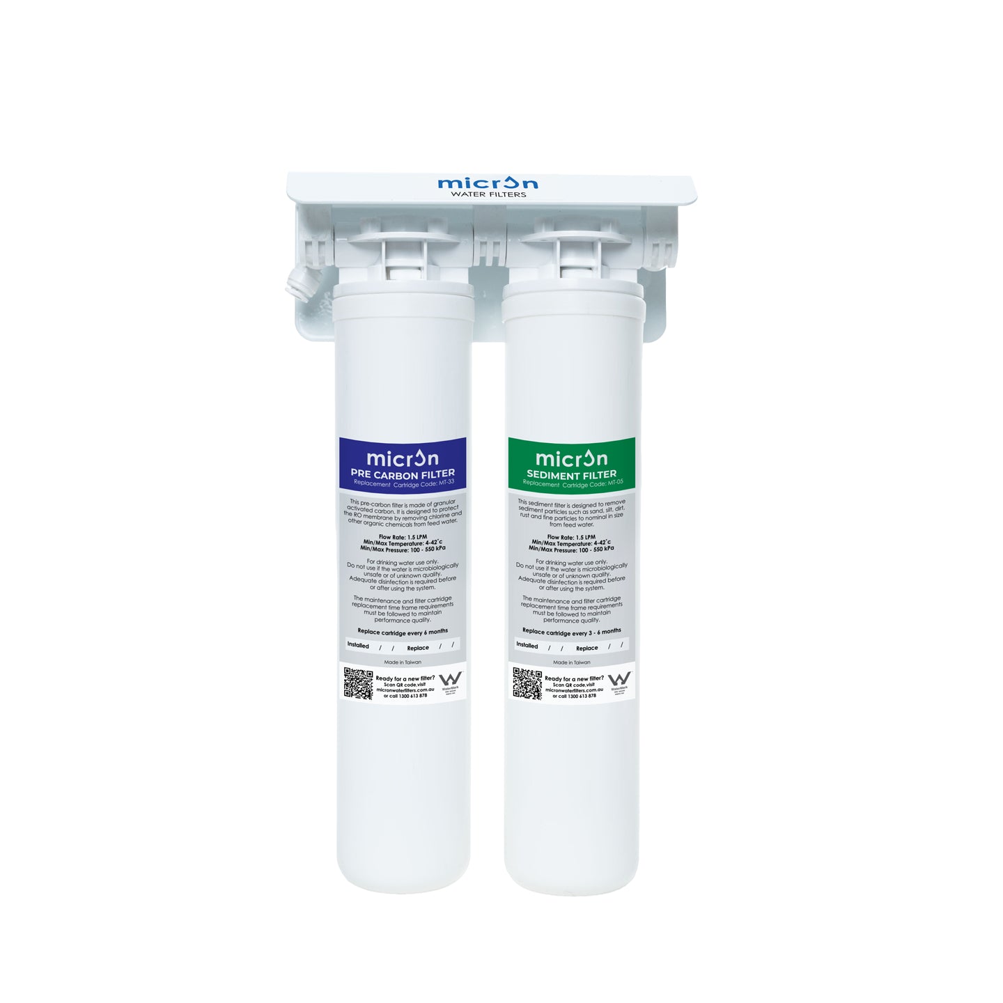 Buy MQ2 Twin Stage Undersink Filter System | Micron Water Filters AU