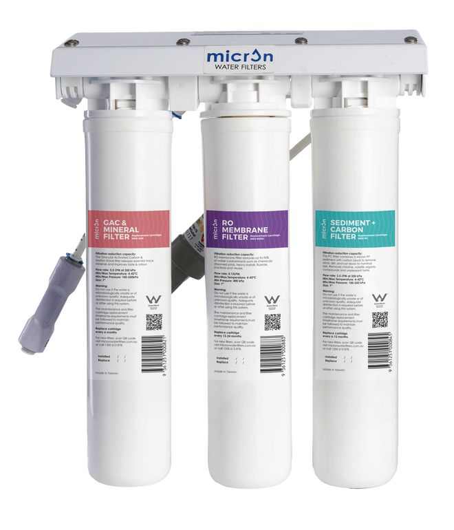 RO-MR3 - 3 Stage Reverse Osmosis Water Filtration System – Micron Water ...